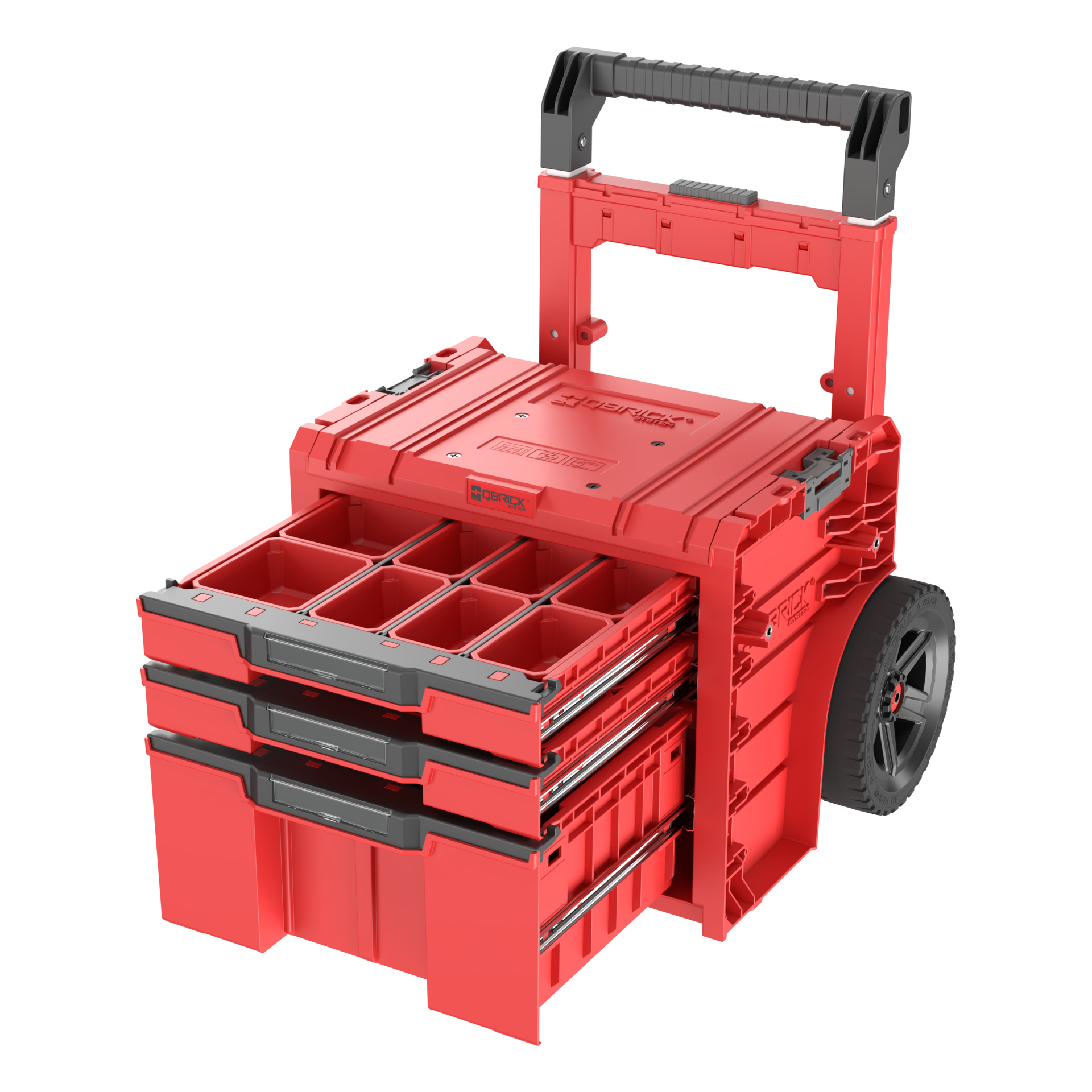 Qbrick System PRO Cart 2.0 Plus Drawer 3 Red Ultra HD